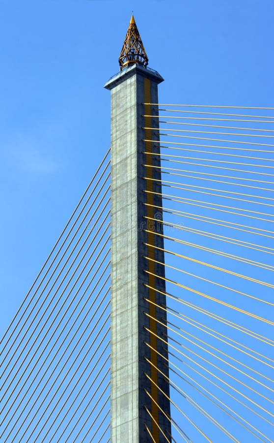 Cable-stayed bridge stock photo. Image of pylon, building - 14111058