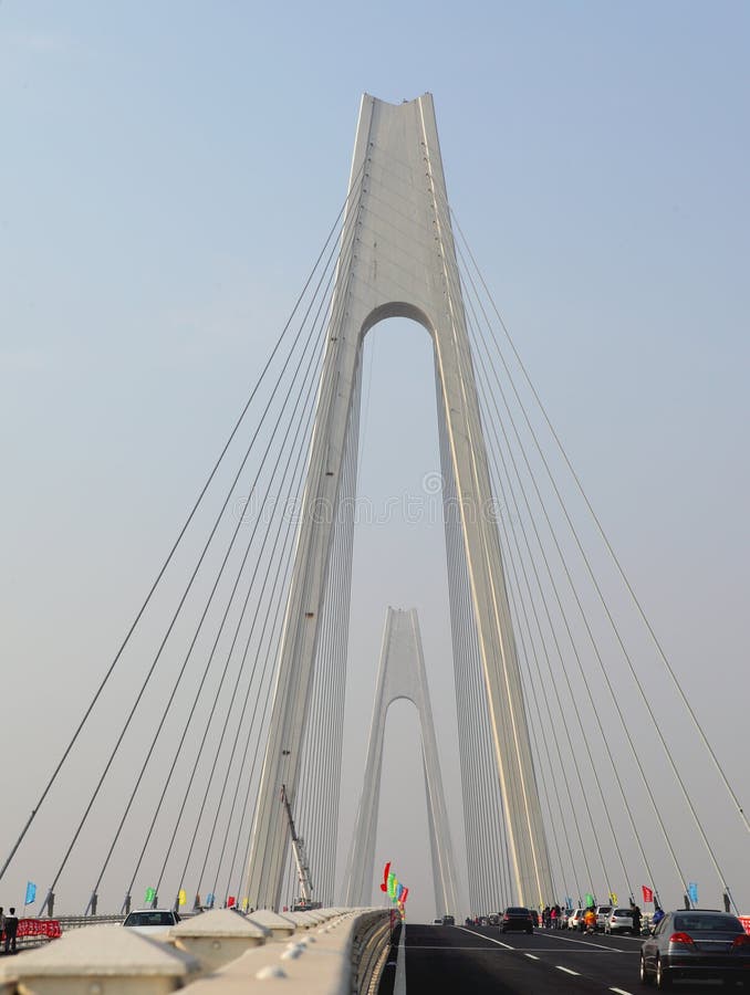 Cable-stayed bridge stock photo. Image of design, engineering - 17226250