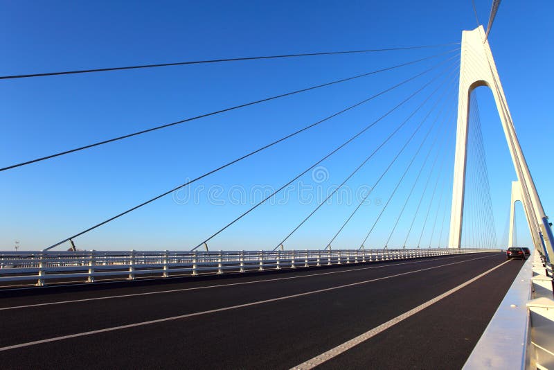 Cable-stayed bridge stock image. Image of suspension - 18294467
