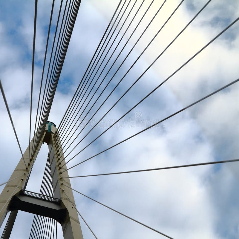 Cable-stayed bridge stock image. Image of transportation - 21498673