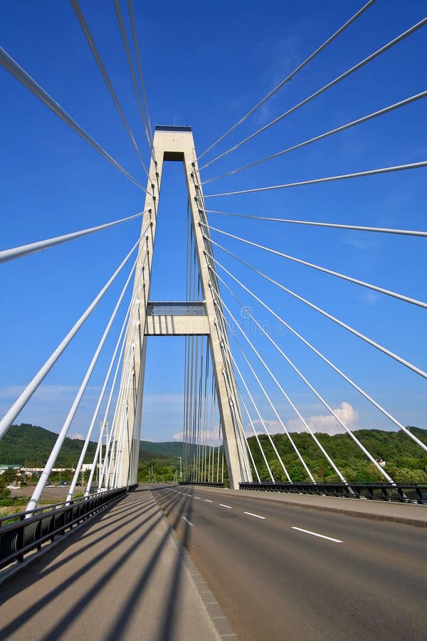 Cable-stayed bridge stock image. Image of impressive - 27182995