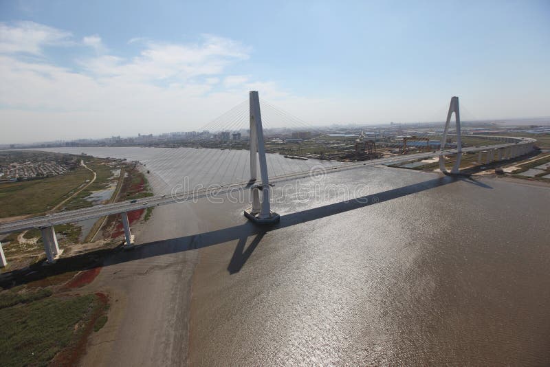 Cable-stayed bridge stock image. Image of traffic, wire - 27829601