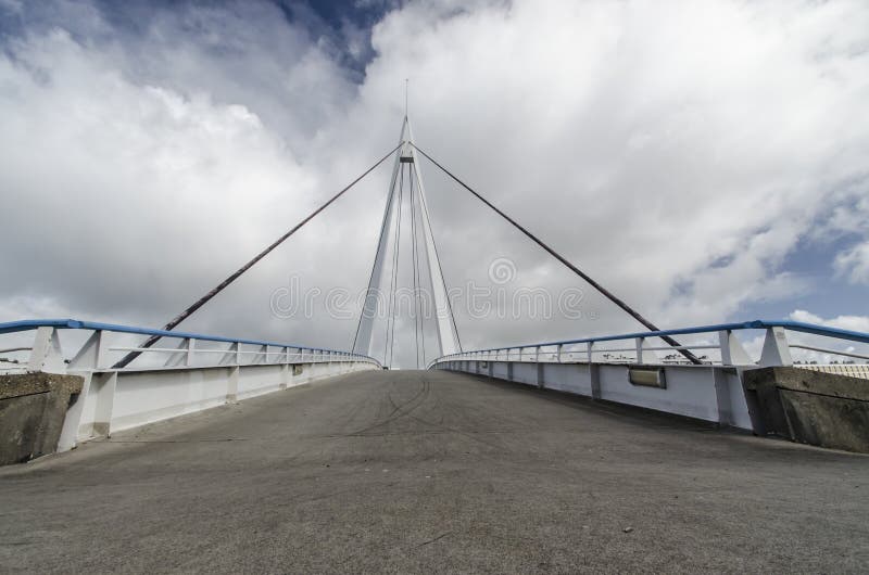 Cable stayed bridge stock image. Image of tower, steel - 28294101