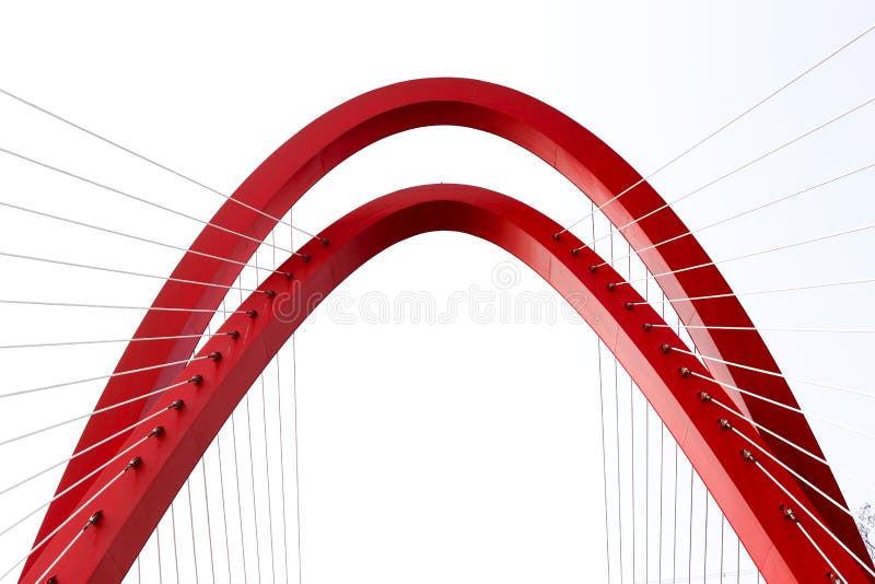 Modern Arch Bridge, the Modelling is Novel Stock Photo - Image of ...