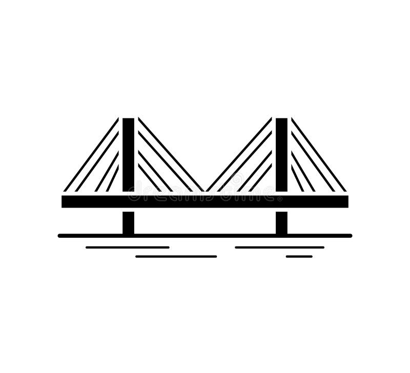 Penang Bridge Clipart Black