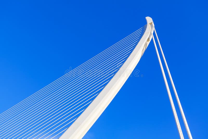 Cable stayed bridge editorial stock image. Image of space - 261649344