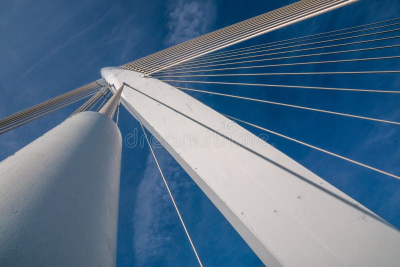 Cable stayed bridge stock photo. Image of steel, architectural - 45979340