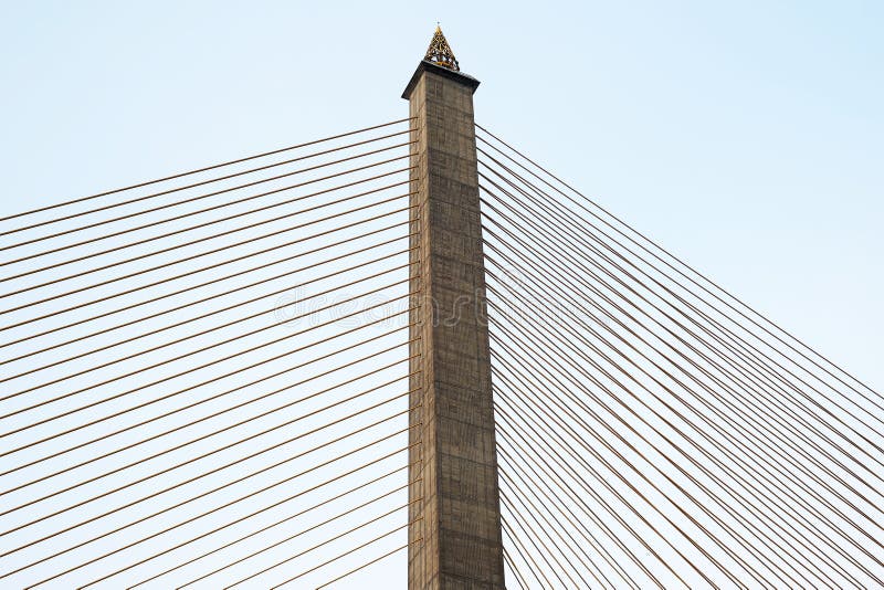 Cable stayed bridge stock photo. Image of column, infrastructure - 53381100