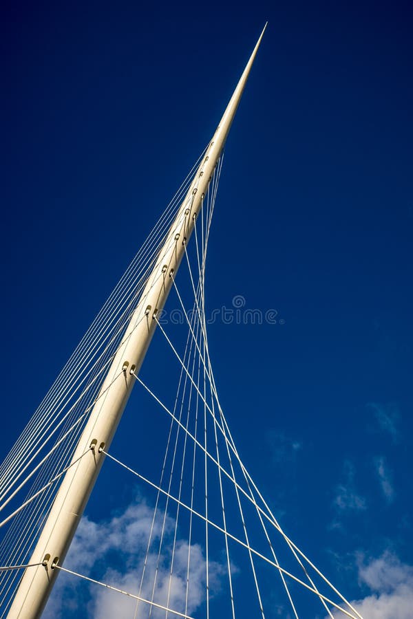 Cable stayed bridge editorial image. Image of metallic - 49187310