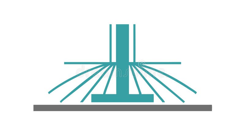 Cable Stayed Bridge Icon, Modern Engineering, Architectural Marvel ...