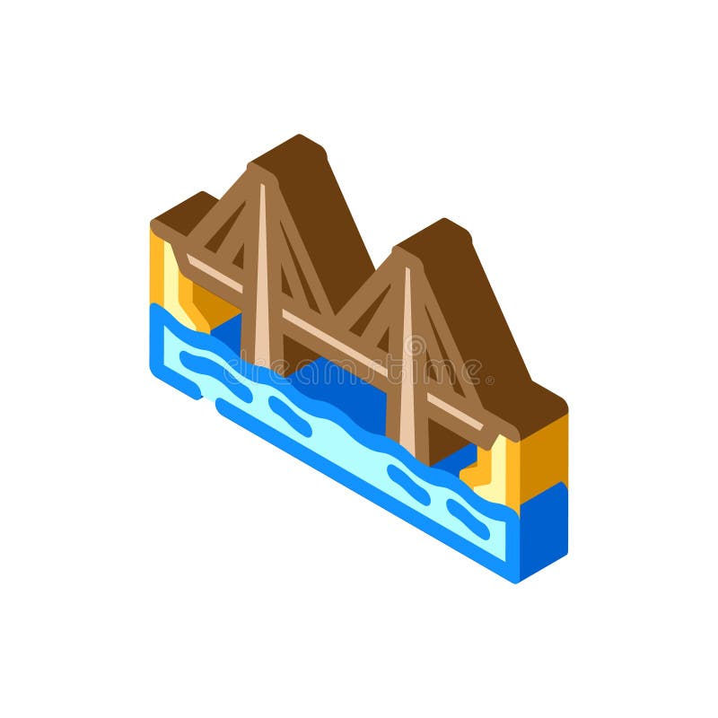 Cable-stayed Bridge Isometric Icon Vector Illustration Stock Vector ... Cable-stayed Bridge Isometric Icon Vector Illustration Stock Vector ...