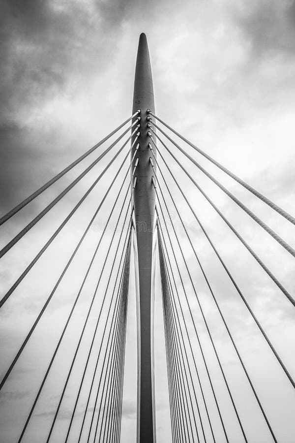 Cable stayed bridge stock photo. Image of strong, engineering - 62346326