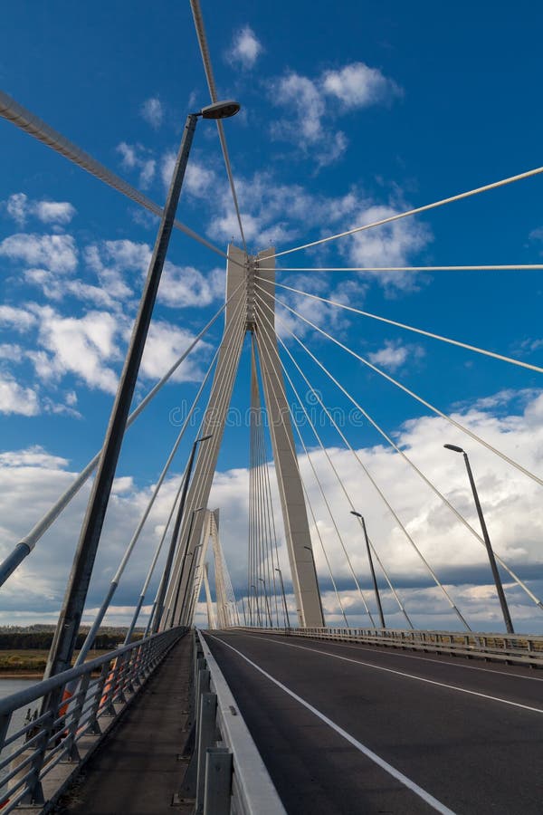 Cable stayed bridge stock image. Image of steel, industrial - 157325379