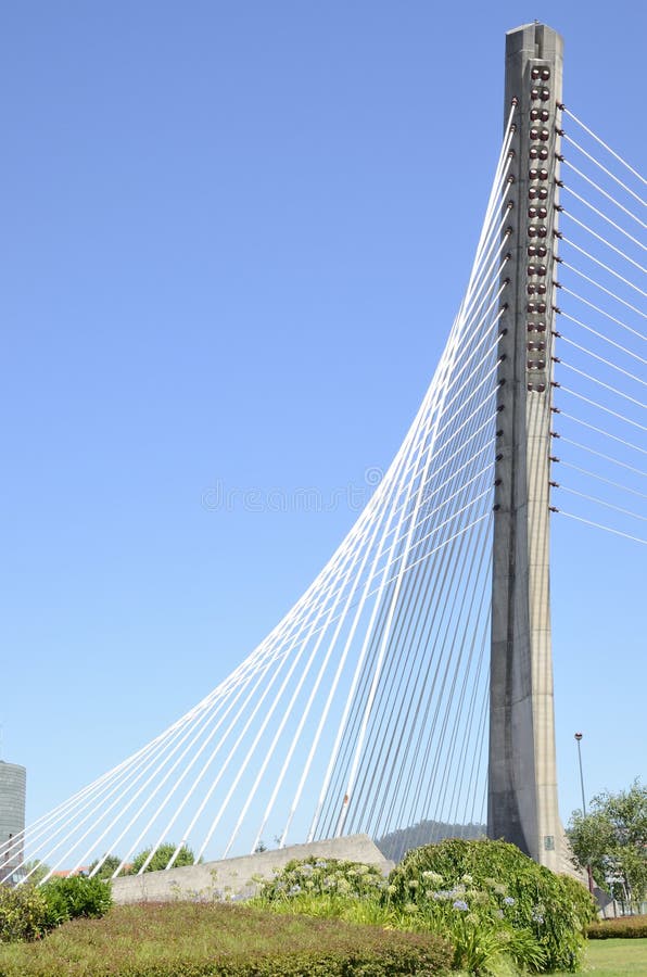Cable stayed bridge editorial stock photo. Image of architecture - 79558998