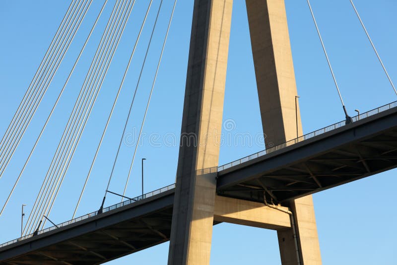 Cable Stayed Bridge Pylon in Dubrovnik Stock Photo - Image of ...