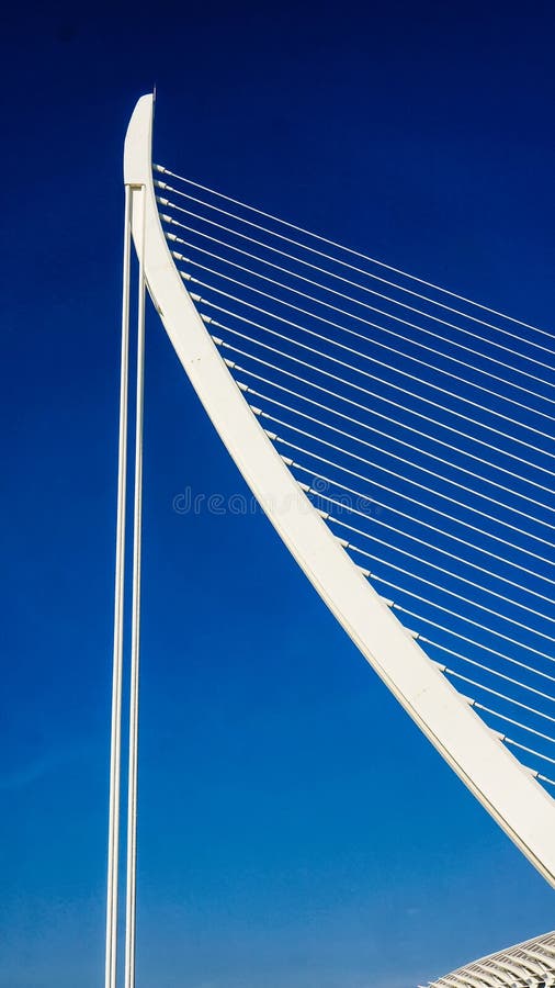 Cable Stayed Bridge in Valencia, Spain Editorial Image - Image of ...
