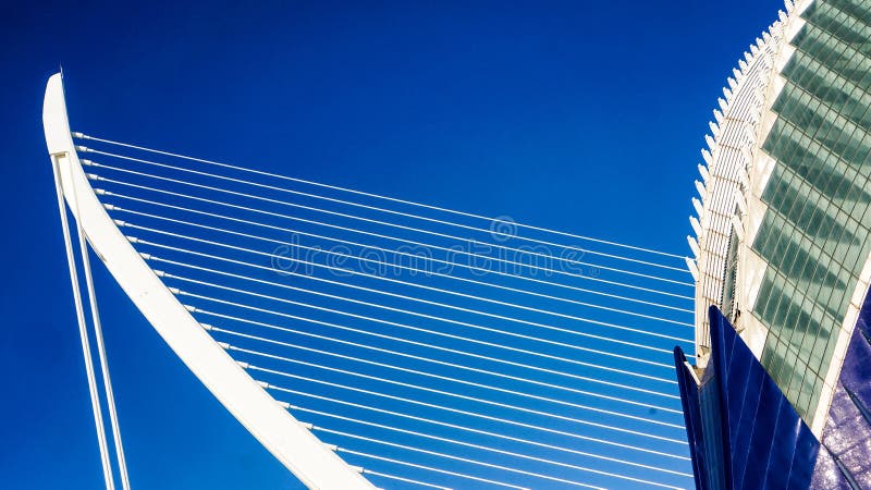 Cable Stayed Bridge in Valencia, Spain Editorial Photography - Image of ...