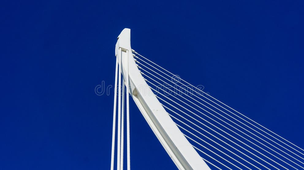 Cable Stayed Bridge in Valencia, Spain Editorial Photography - Image of ...
