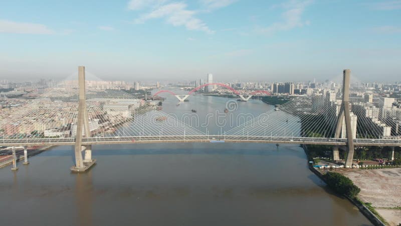Cable-stayed bridges stock image. Image of skyscrapers - 19126923