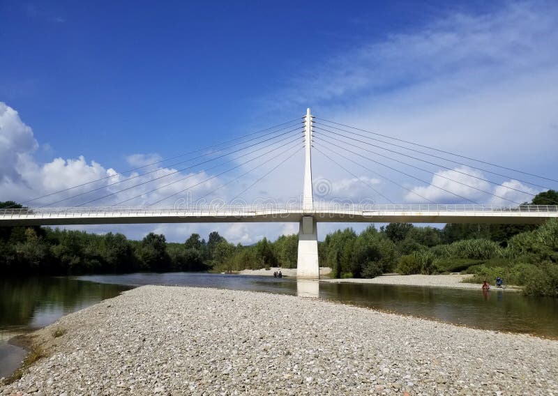 A New Cycle and Pedestrian Bridge in Mooloolaba, Australia Stock Photo ...