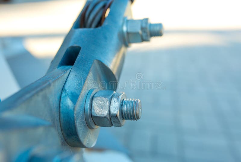 Fixing in Technology. Cable-stayed Mounting Option. Fastening Stretching Stock Image - Image of ...