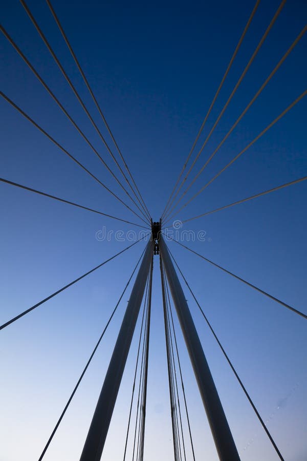 Cable supports of Bridge stock image. Image of bridge - 21416971