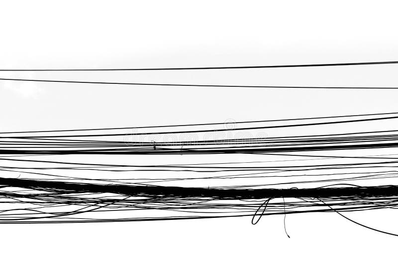 Cable Tangled Wire, High Voltage Cable Tangled Wire Abstract Silhouette ...