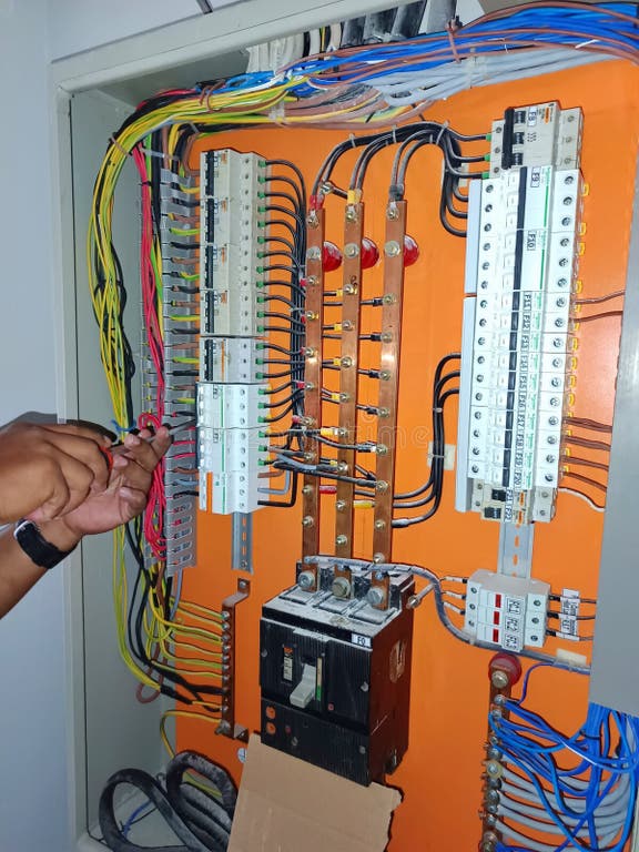 Cable Termination in Electrical Panel Stock Photo - Image of ...