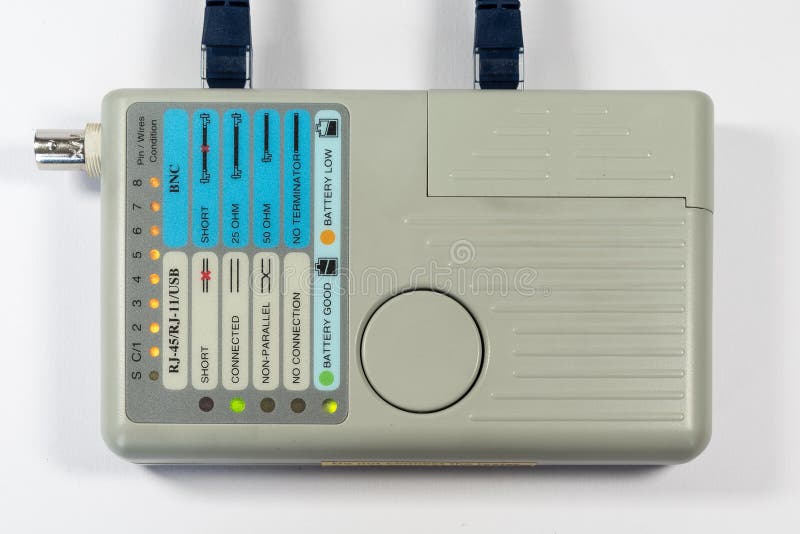 Cable tester stock photo. Image of computer, office, white - 96112742