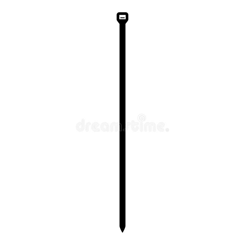 Cable Tie Zip Building Material Icon Black Color Vector Illustration ...