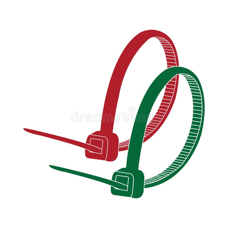 Cable ties icon stock illustration. Illustration of concept - 316499888