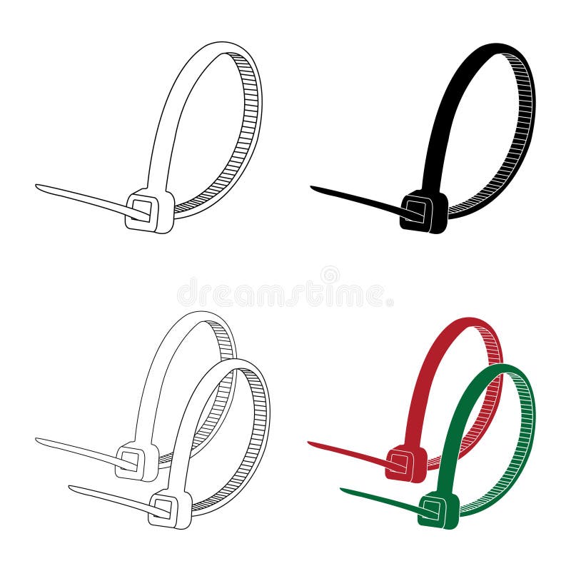 Cable ties icon stock vector. Illustration of equipment - 316920644