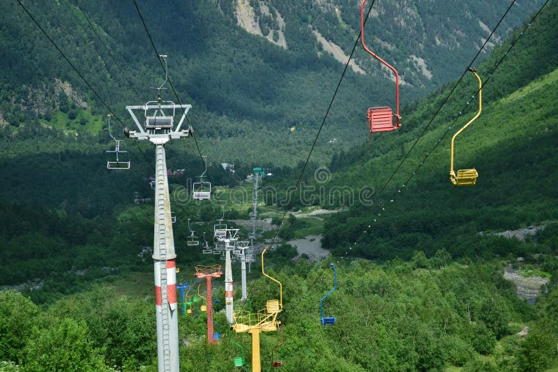 Cable track on mountains stock photo. Image of cable - 21956380