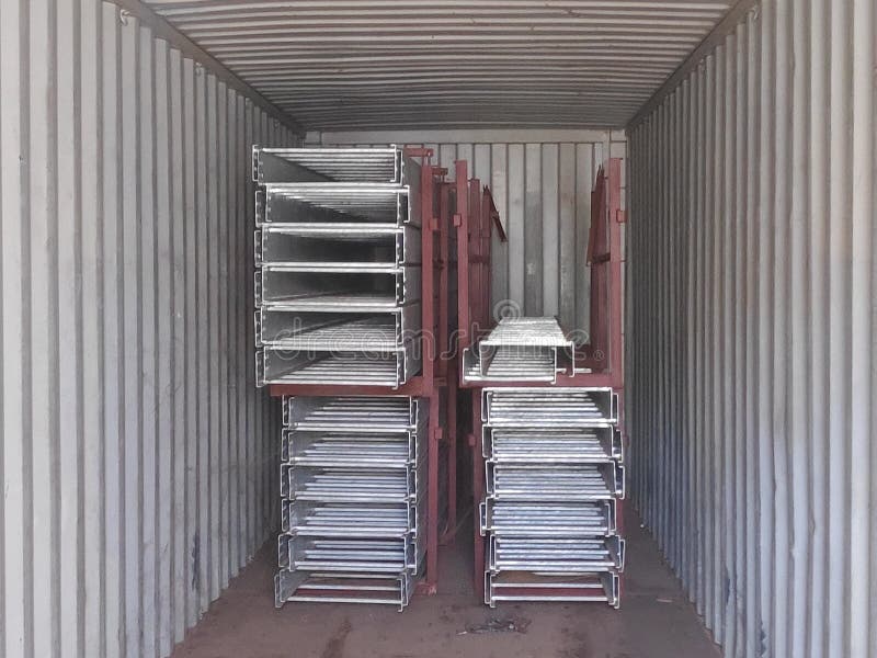 Cable Tray in Container stock image. Image of arranged - 262084219