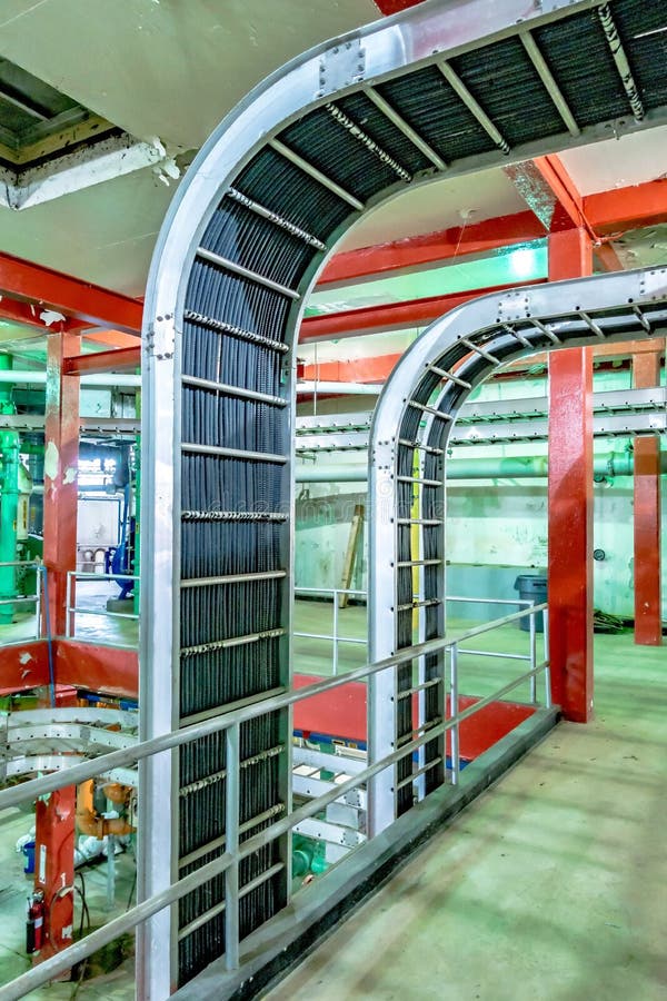 Cable Tray with Electrical Wiring Arrangement at Industrial Plant Stock ...