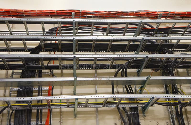 Cable Trays stock image. Image of voltage, ladders, electricity - 40940723