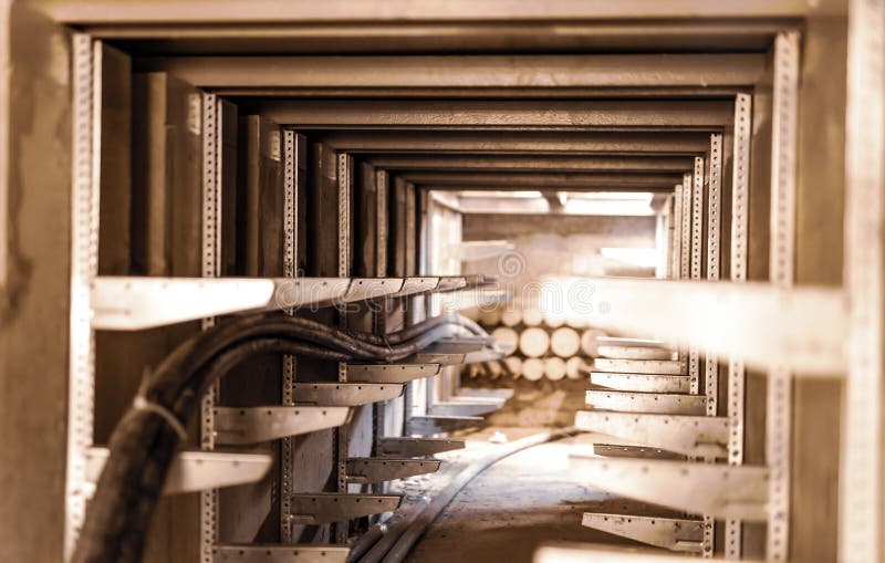 Cable Tunnel Under Power Plant Stock Photo - Image of fixtures, tunnel ...