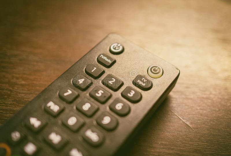 Cable TV Remote Controller with Number Pad Stock Photo - Image of ...