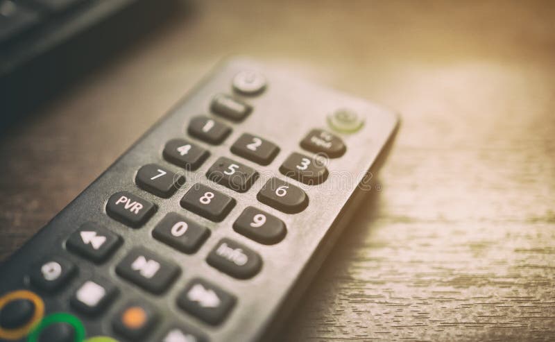 Satellite TV Remote Control Stock Photo - Image of device, signal: 13530286