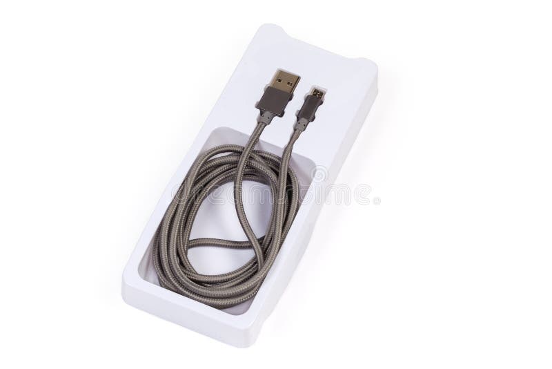 Cable USB To Micro-USB in Special Plastic Packaging Stock Photo - Image ...