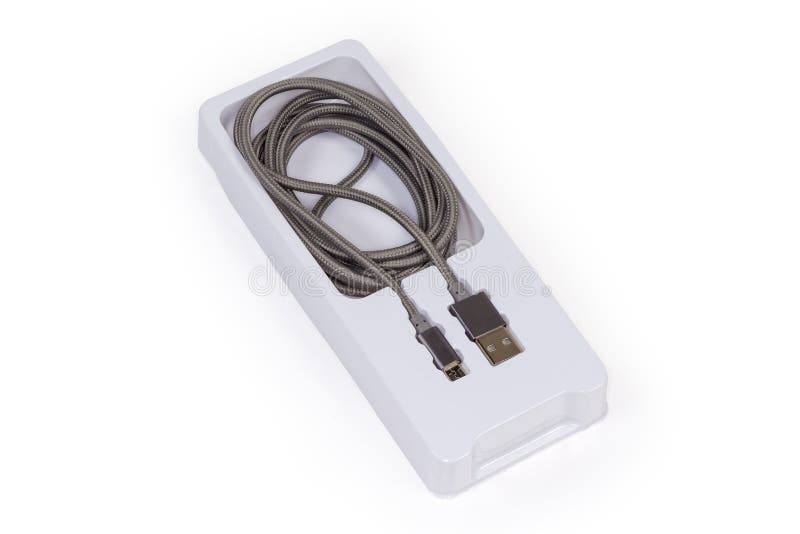Cable USB To Micro-USB in Special Plastic Packaging Stock Image - Image ...