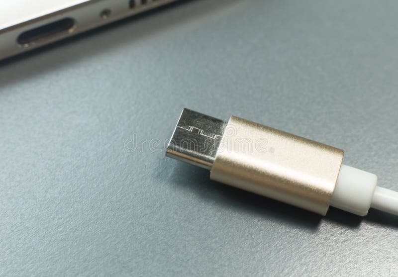 Cable Usb Type C it Connection Device Close Up Image. Stock Photo ...
