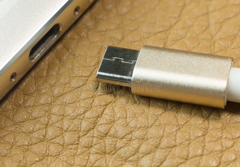 Cable Usb Type C it Connection Device Close Up Image. Stock Photo ...