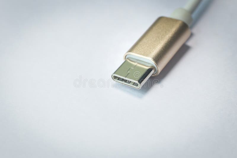 Cable Usb Type C it Connection Device Close Up Image. Stock Photo ...