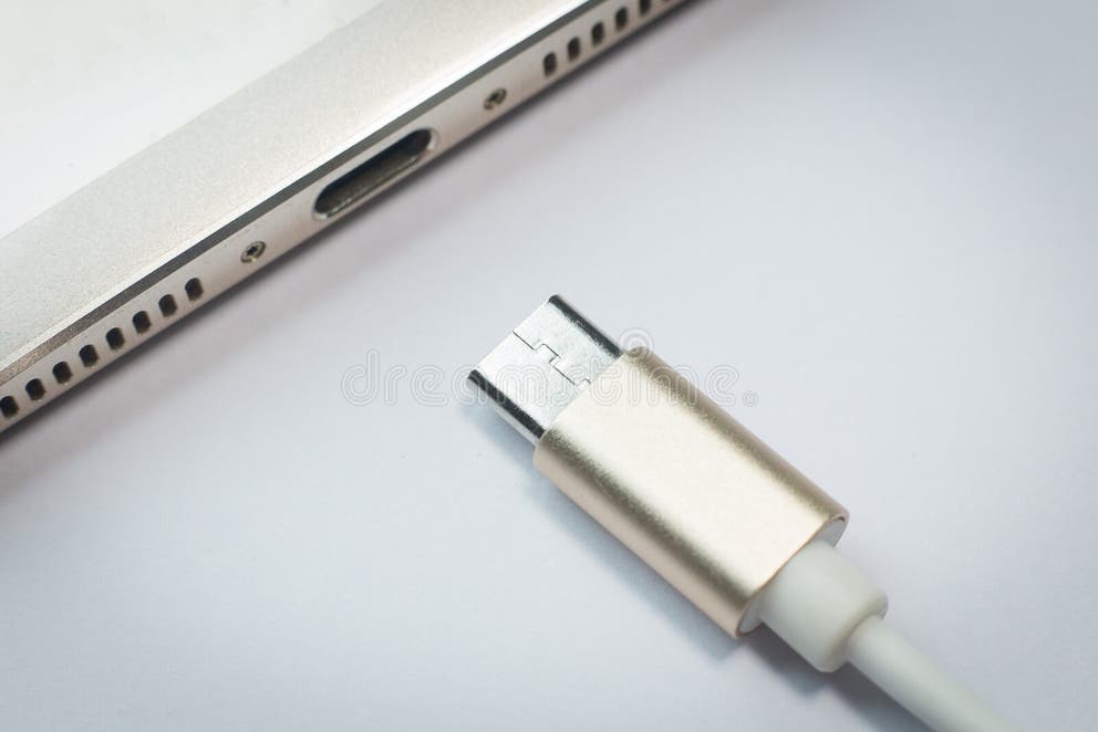 Cable Usb Type C it Connection Device Close Up Image. Stock Photo ...