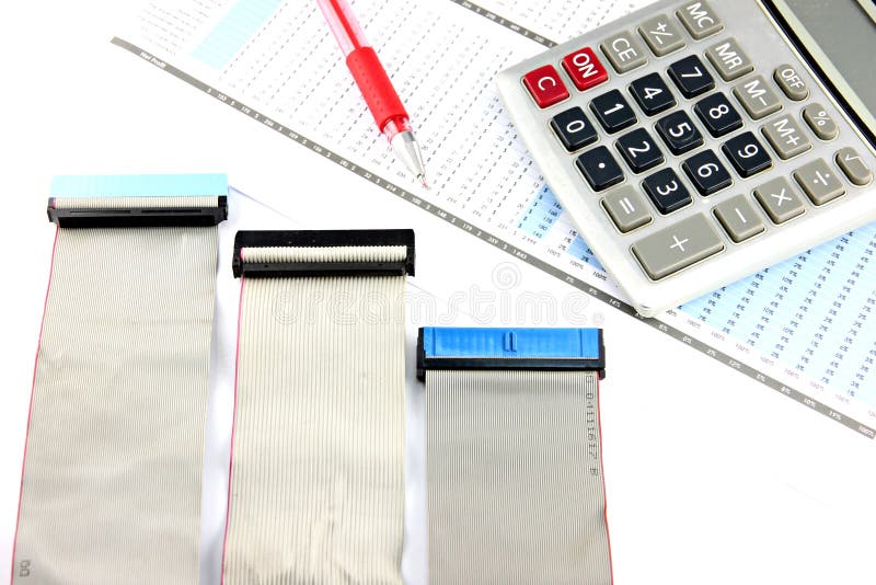 Cable Used To Connect the Computer Hard Disk. Stock Image - Image of ...