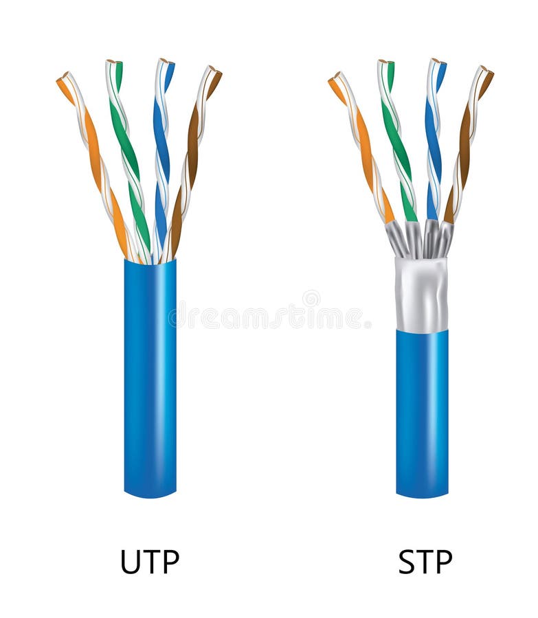 Cable utp y stp ilustración del vector. Ilustración de ordenador ...