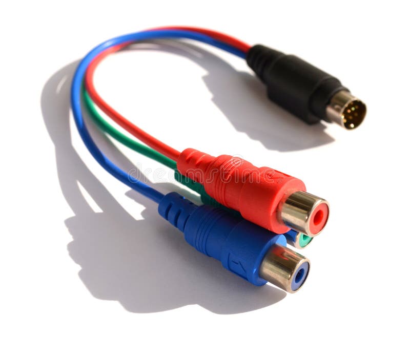 Cable for Video Cards - S-video Rca Stock Image - Image of white, close ...