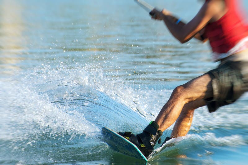 Cable Wakeboard. stock photo. Image of park, male, adrenaline - 81395904
