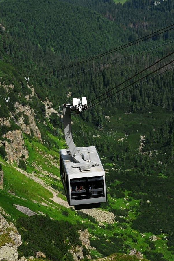 Cable-way stock image. Image of green, high, travel, transportation ...